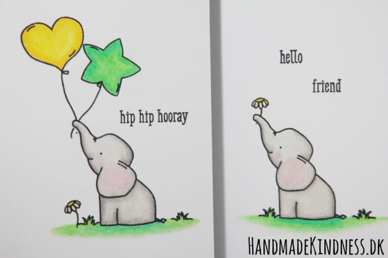 From the archive - Three cards with Ellie the Elephant - Handmade Kindness