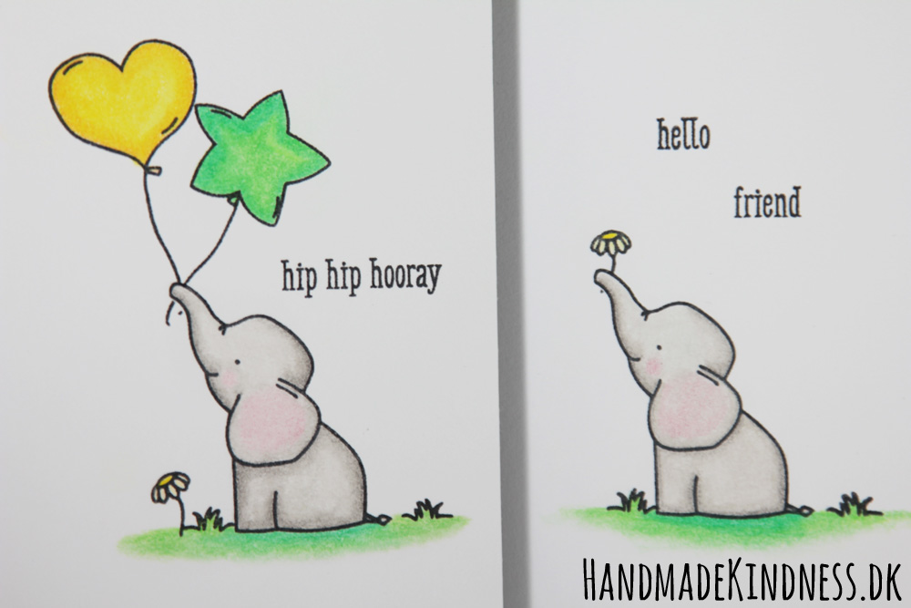 From the archive - Three cards with Ellie the Elephant - Handmade Kindness