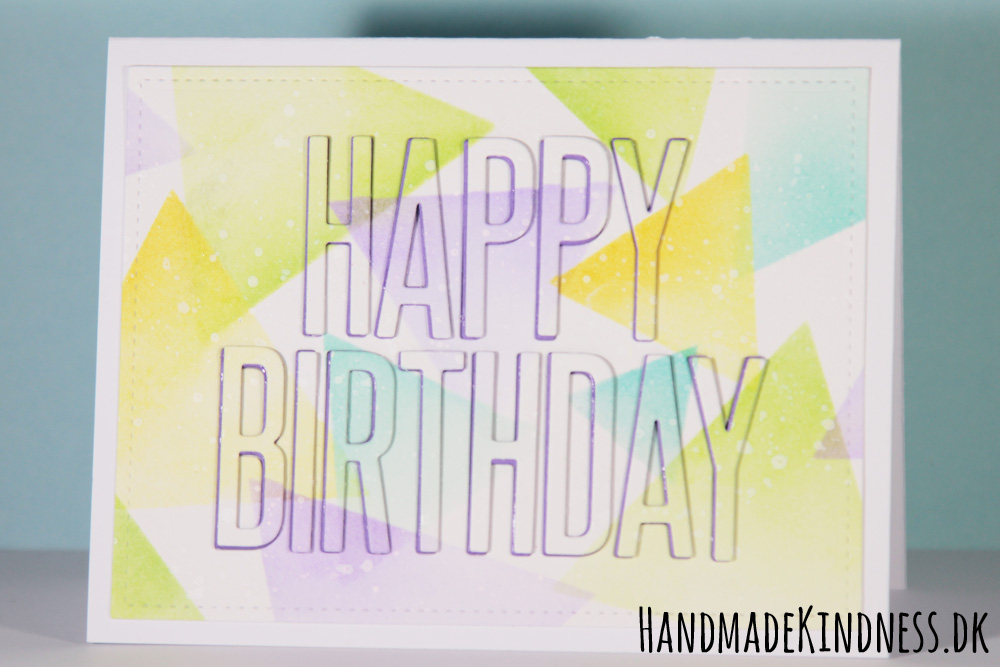 Happy birthday triangle card - Handmade Kindness