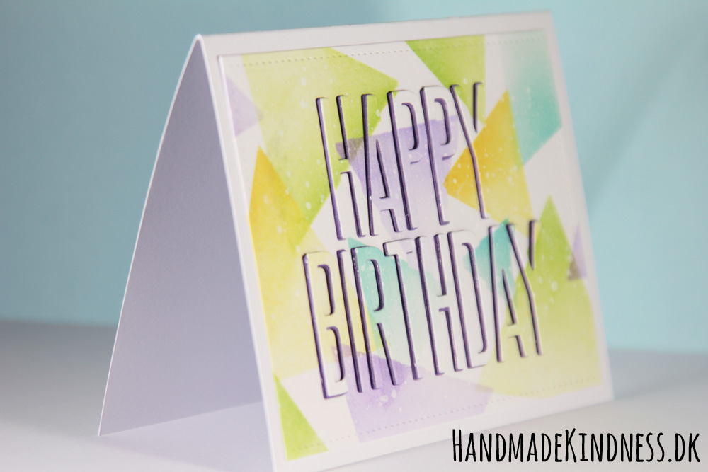 Happy birthday triangle card - Handmade Kindness